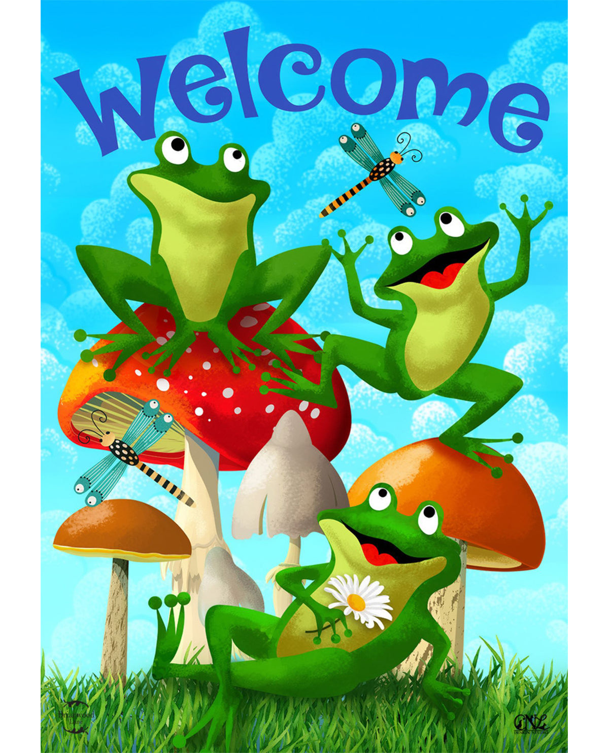 Happy Frogs Garden Flag – Hamrick's Shop