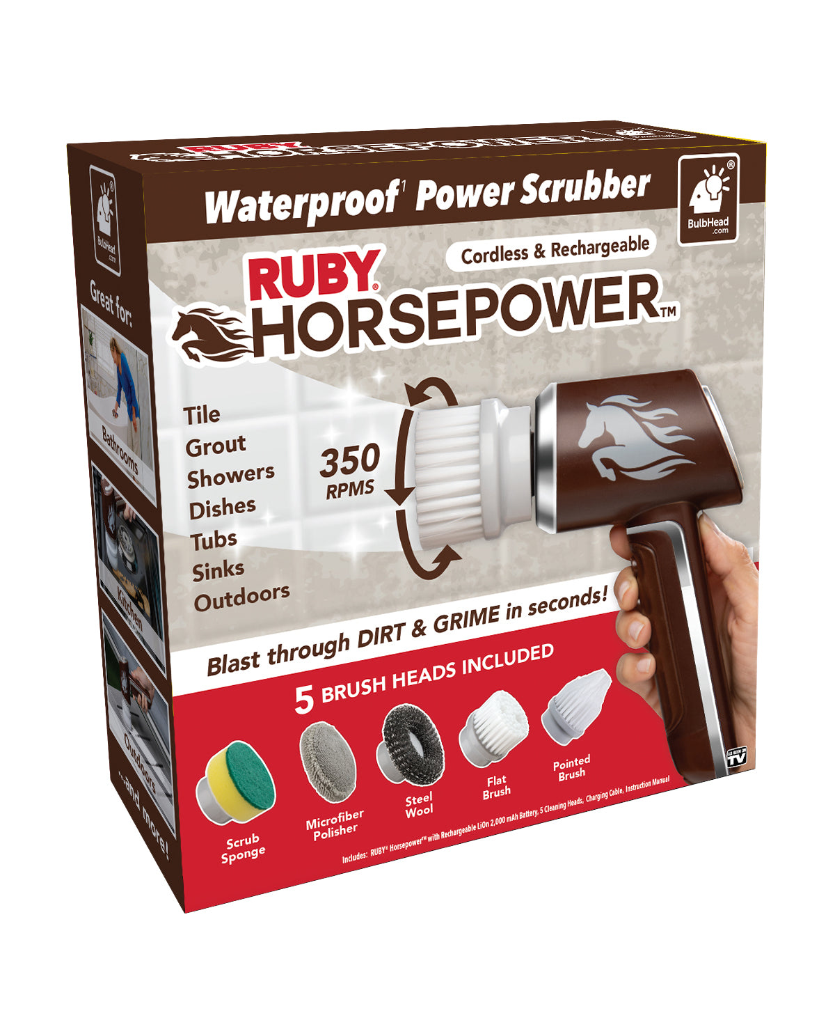 Ruby Horsepower Cordless & Rechargeable Scrubber – Hamrick's Shop